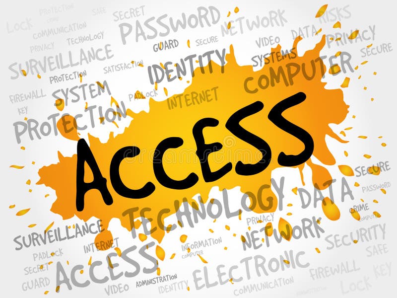 ACCESS word cloud stock illustration. Illustration of denied - 199791927