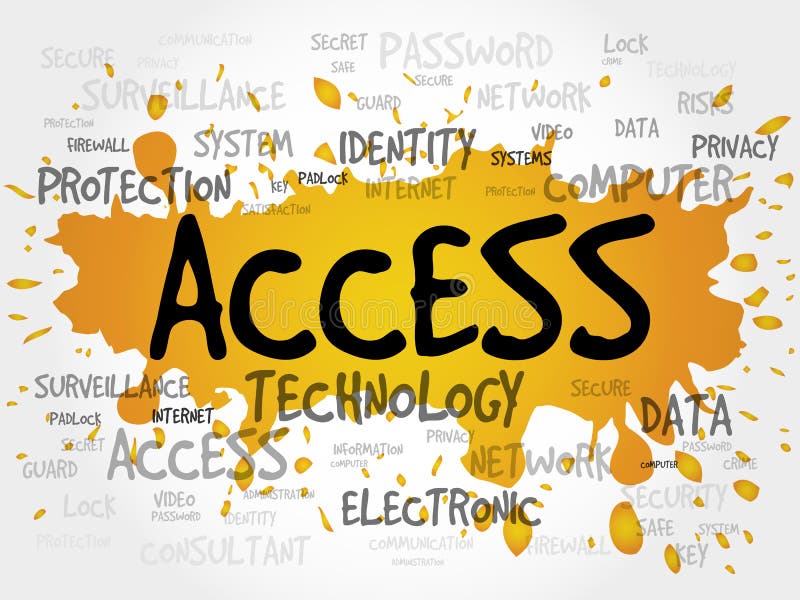 Access Word on Computer Screen Showing Login Stock Illustration ...