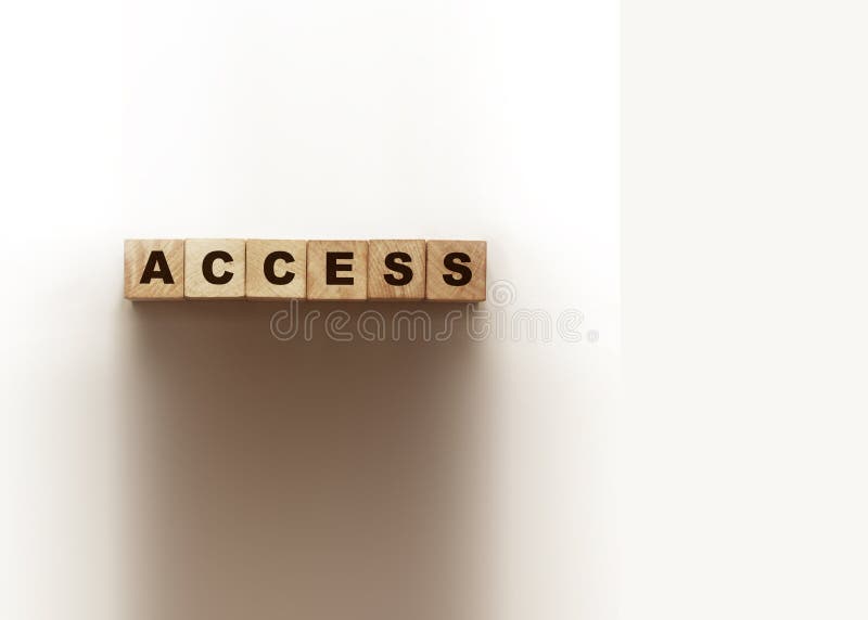 Access Word on Wooden Cubes. Business and Technology Concept Stock ...