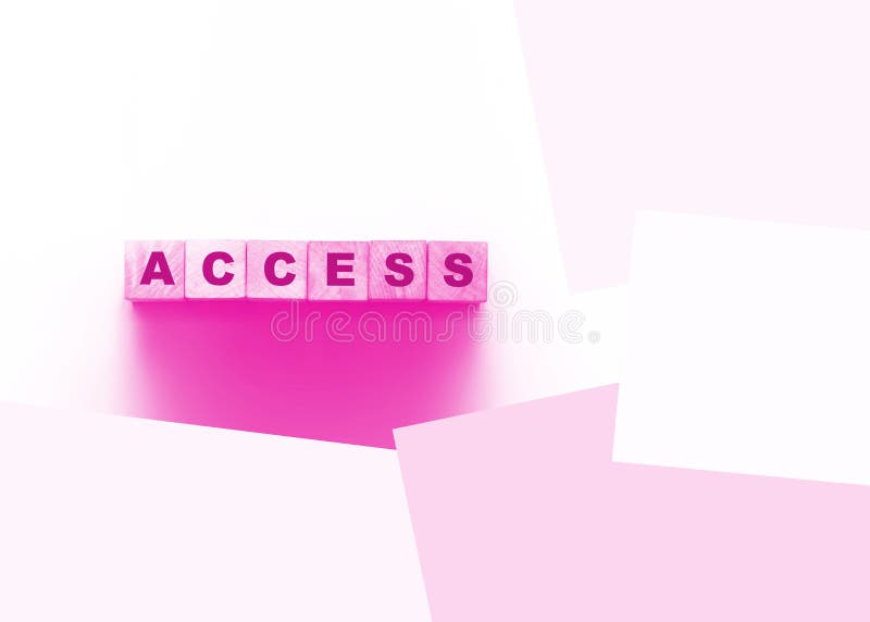 Access Word on Wooden Cubes. Business and Technology Concept Stock ...