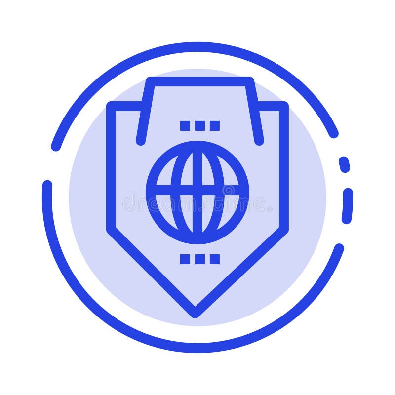 Access, World, Protection, Globe, Shield Blue Outline Logo Place for ...