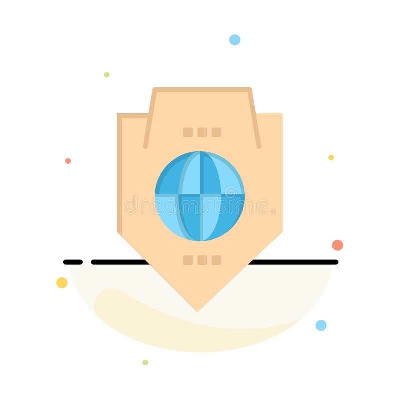 Access, World, Protection, Globe, Shield Business Logo Template. Flat ...