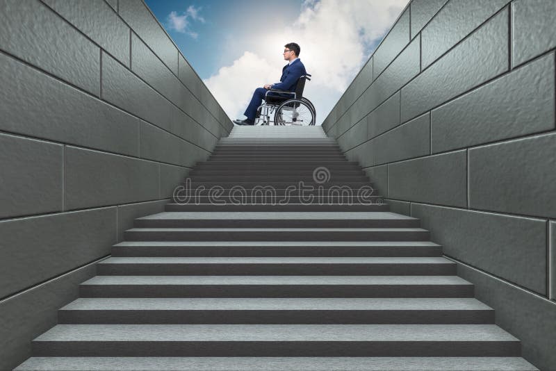 The Accessibility Concepth with Wheelchair for Disabled Stock Image ...
