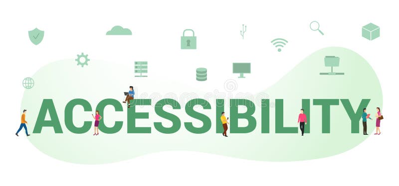Accessibility Data Document Concept with Big Word or Text and Team ...
