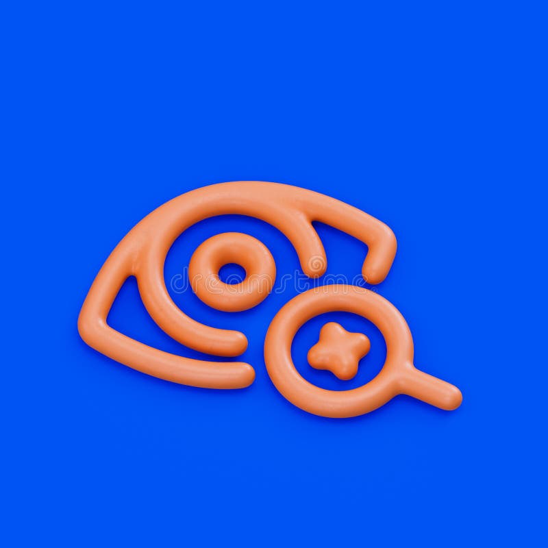 Accessibility Icon, Low Vision 3D Icon. Monochrome Outline Icon, 3d ...