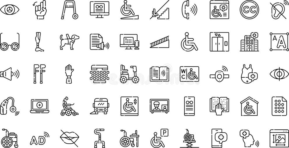 Accessibility Icons High-Quality Vector Icons Collection with Editable ...