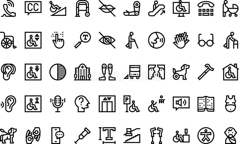 Accessibility Icons High-Quality Vector Icons Collection with Editable ...