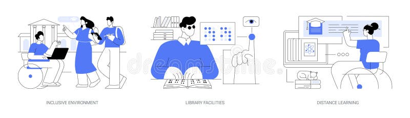 Accessibility and Inclusion in Education Isolated Cartoon Vector ...