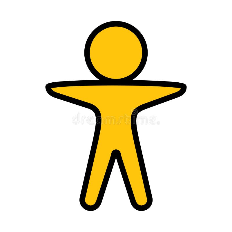 Accessibility Line Icon Isolated on White Background. Black Flat Thin ...