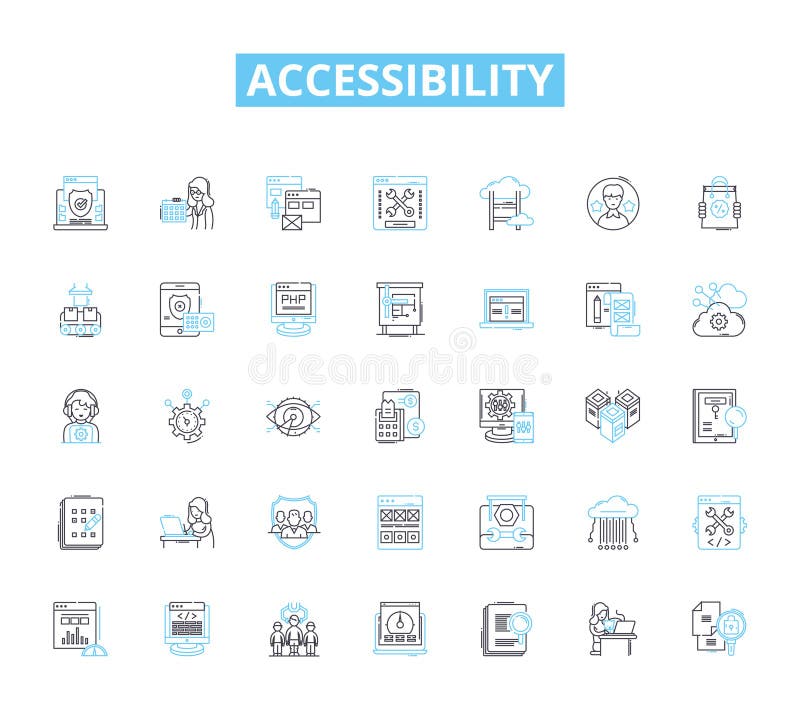 Accessibility Linear Icons Set. Inclusion, Disabilities, Accommodation ...