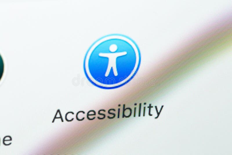 Accessibility Settings Icon on Display MacBook Closeup Editorial Image ...