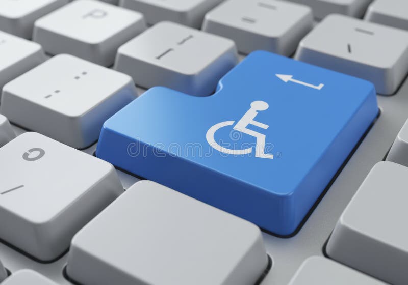 Accessibility Symbol on Keyboard Enter Key Disability Access Stock ...