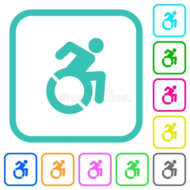Accessibility Vivid Colored Flat Icons Stock Vector - Illustration of ...
