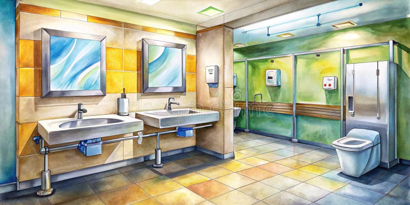 Accessible and Clean Modern Public Restroom Facility Design for ...