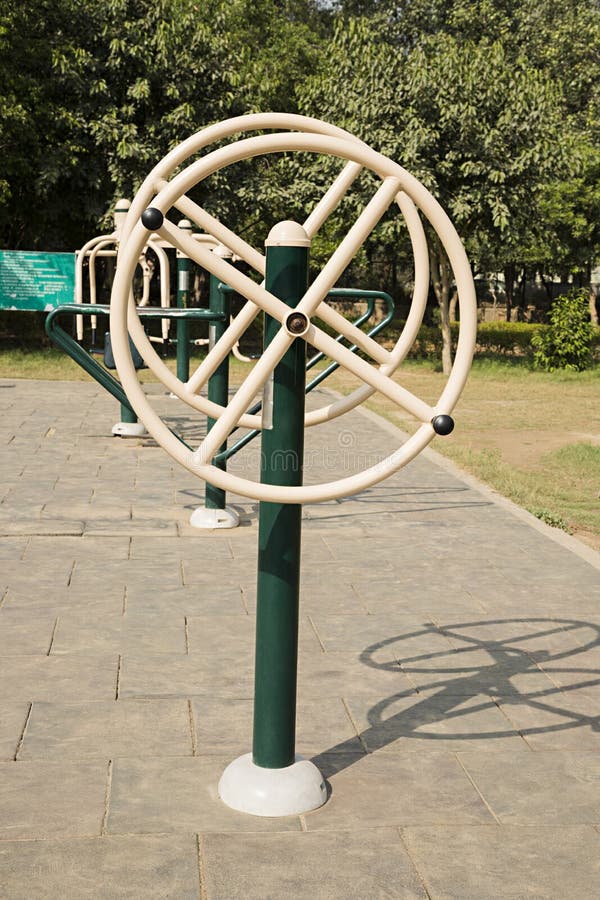 Open gym in a garden stock photo. Image of garden, accessible - 103875494