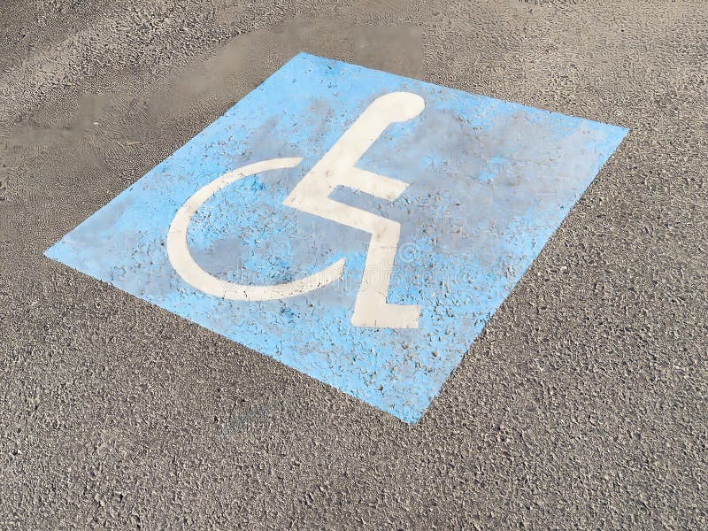 Accessible Parking Space for Disabled Drivers in Urban Setting Stock ...