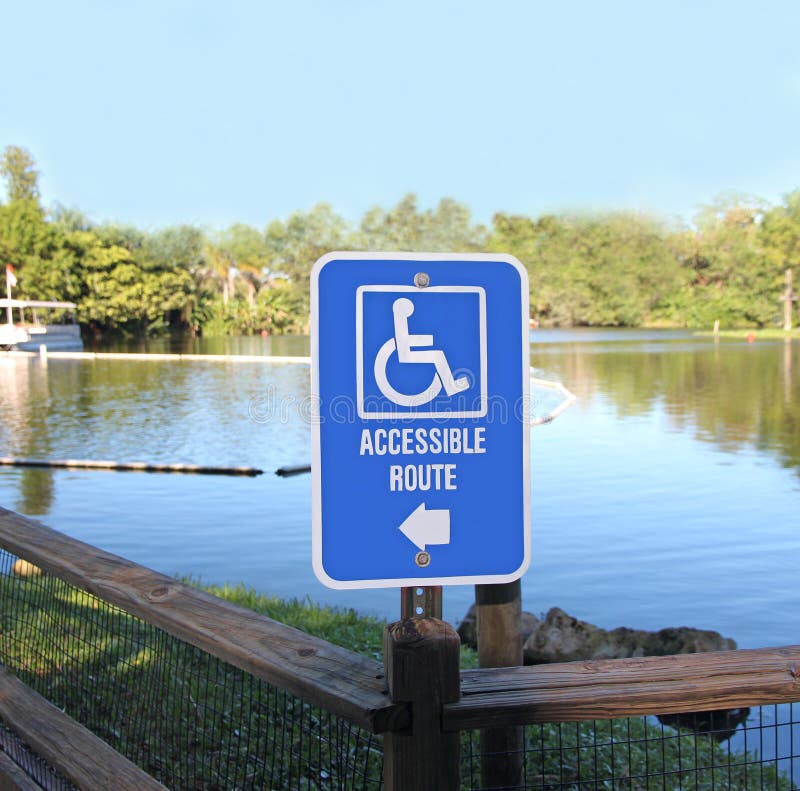 Accessible Route Sign stock photo. Image of water, park - 37374362