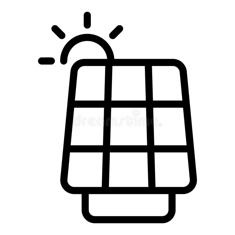 Accessible Solar Panel Icon, Outline Style Stock Vector - Illustration ...