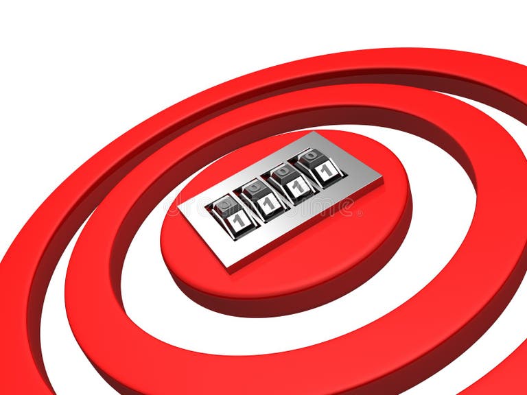 Accessing the Target Code Number Lock Stock Illustration - Illustration ...