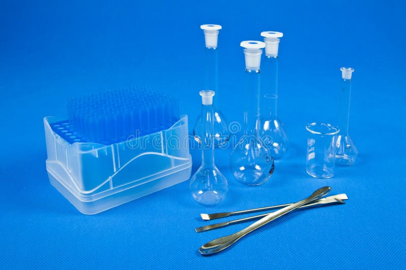 La Science De Chimie - Flacons Sur Le Fond Orange Photo stock - Image ...