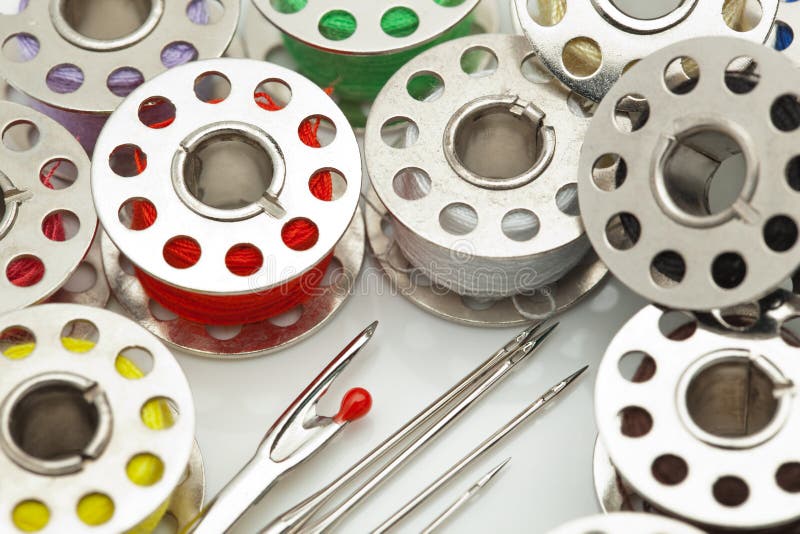 Accessoires de couture image stock. Image du cousez, tissu - 23454253
