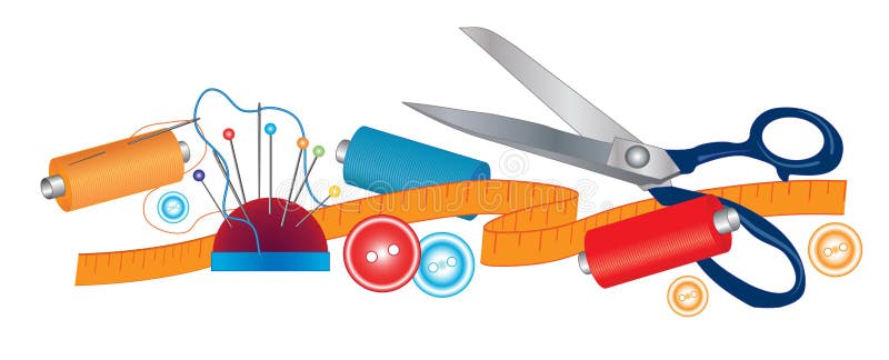 Accessoires Pour La Couture Illustration de Vecteur - Illustration du ...