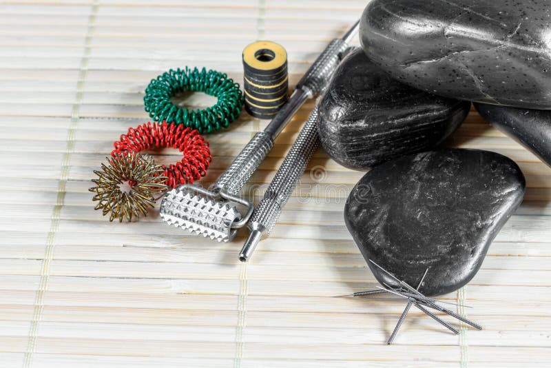 Accessories for Acupuncture. Stock Photo - Image of medicine ...