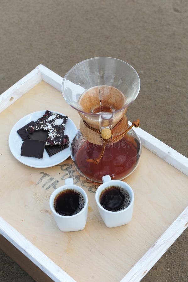 Accessories for Alternative Brewing Coffee on a Tray on the Rsandy ...