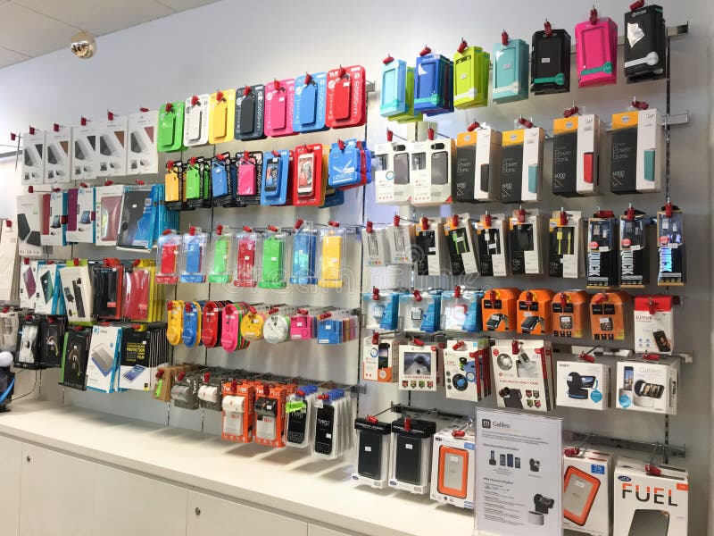 Apple iPhone Accessories editorial photography. Image of retail - 63714317