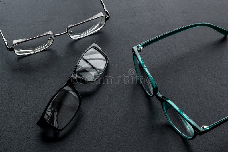 Accessories for Eyes. Glasses with Transparent Lenses and Different ...