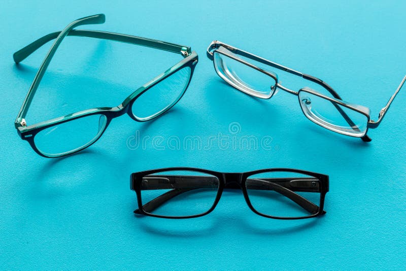 Accessories for Eyes. Glasses with Transparent Lenses and Different ...