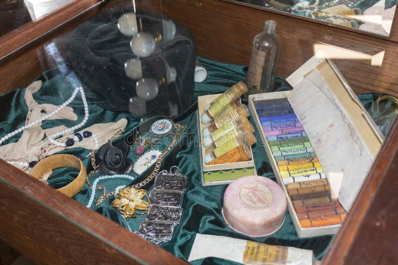 Accessories Inside of a Actors Dressing Table. Items Stock Photo ...