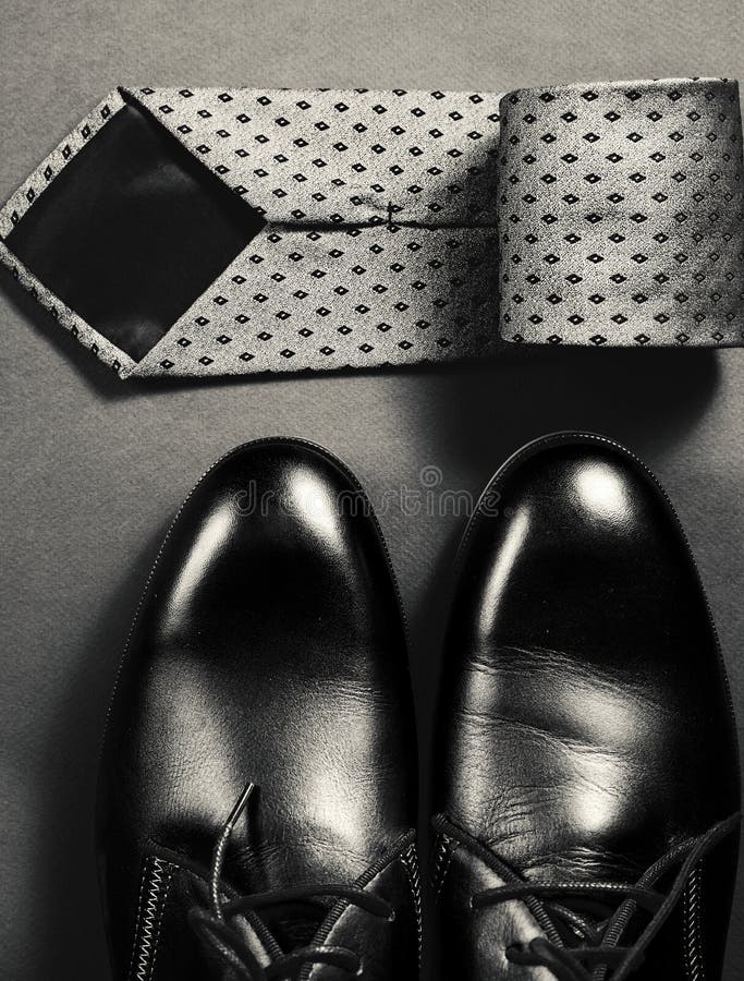 Accessories for Mens. Shoes with Tie Stock Photo - Image of stainless ...