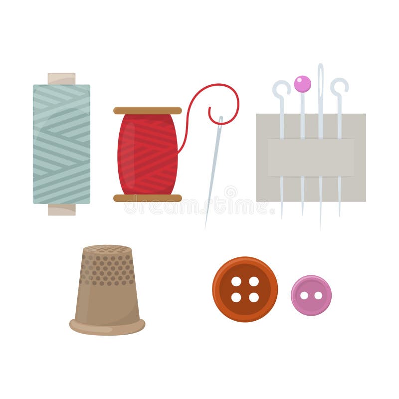 Accessories for needlework stock vector. Illustration of needlework ...
