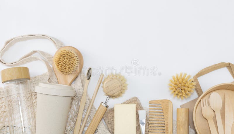 Variety of Eco-sustainable Objects Stock Image - Image of recycling ...