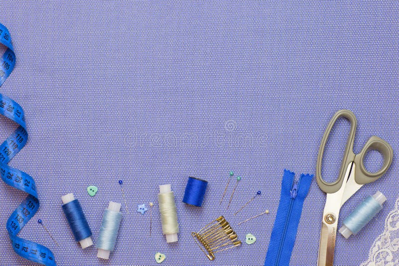 Accessories Tailor Background Stock Photo - Image of measuring, macro ...