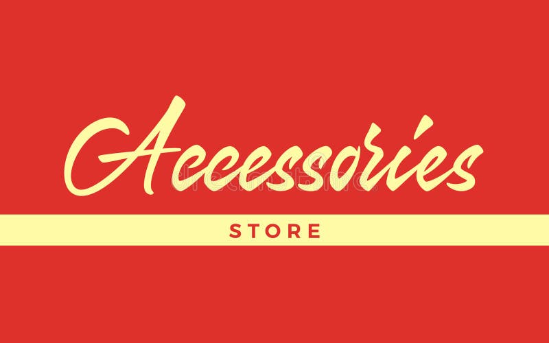 Accessories Vector Lettering Stock Vector - Illustration of fashion ...
