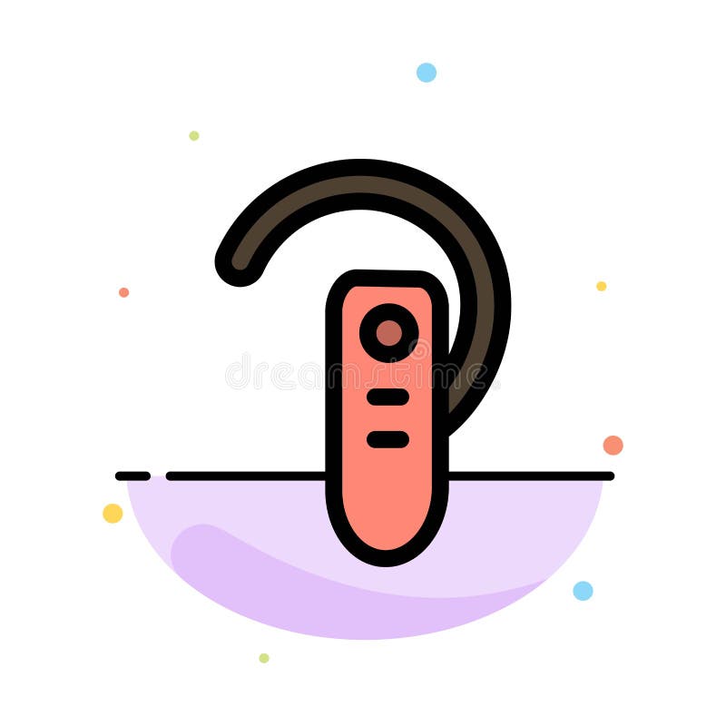 Accessory, Bluetooth, Ear, Headphone, Headset Abstract Flat Color Icon ...