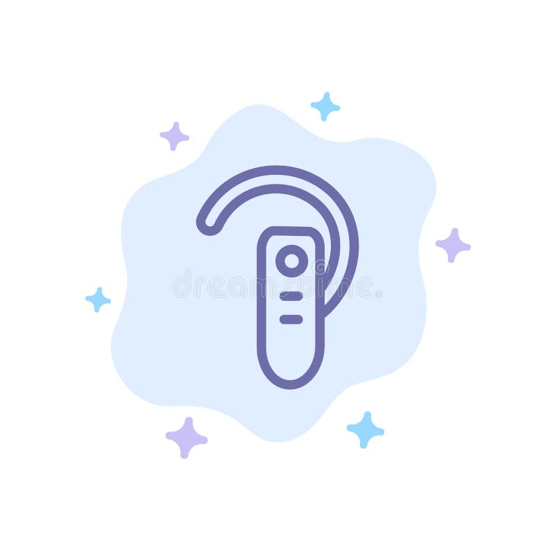 Accessory, Bluetooth, Ear, Headphone, Headset Blue Icon on Abstract ...