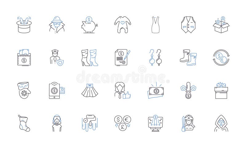 Accessory Craftsmanship Line Icons Collection. Precision, Detailing ...