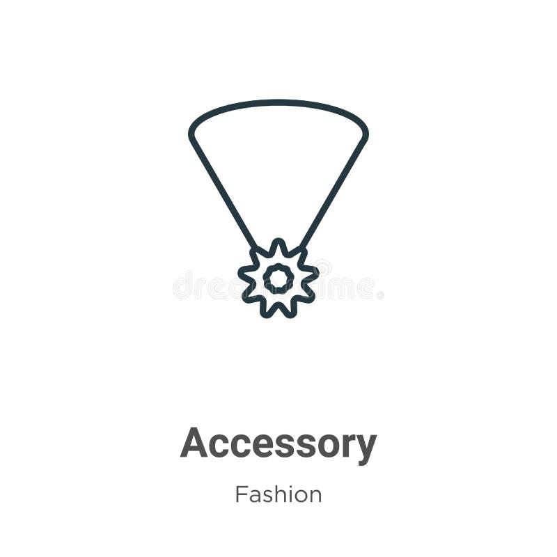 Accessory Outline Vector Icon. Thin Line Black Accessory Icon, Flat ...