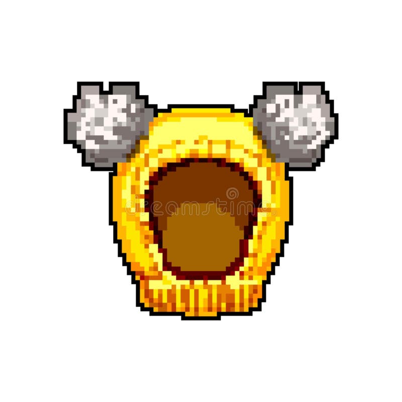 Accessory Winter Hat Kid Game Pixel Art Vector Illustration Stock ...