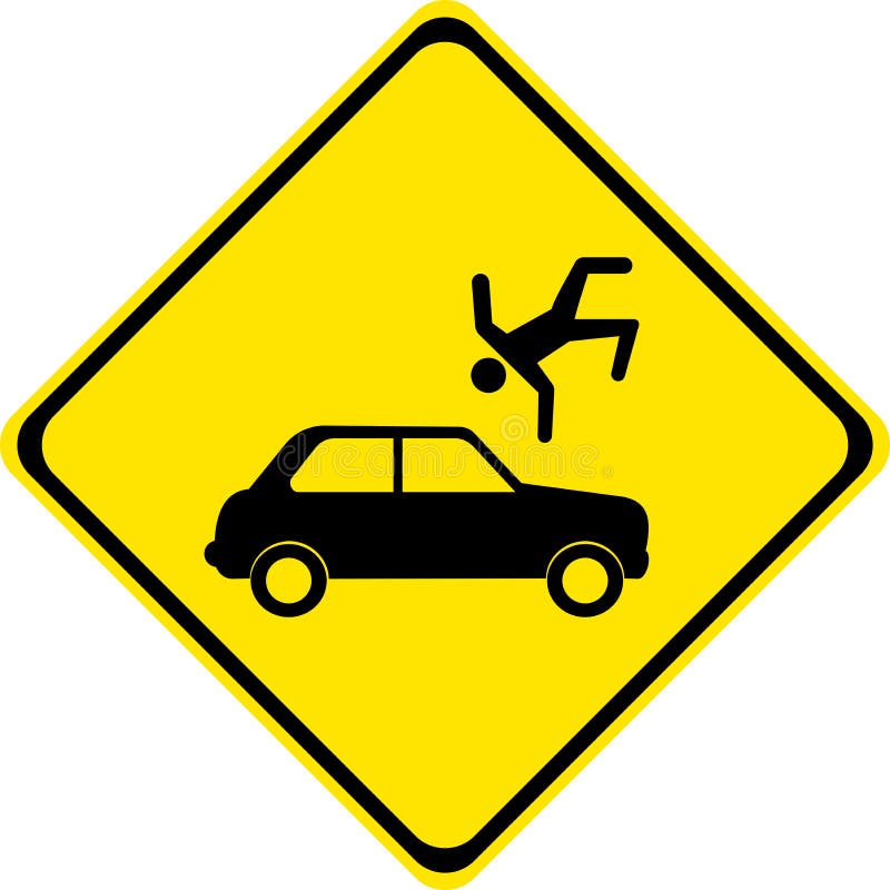 Vector Warning Road Sign about the Danger of a Person Colliding with a ...