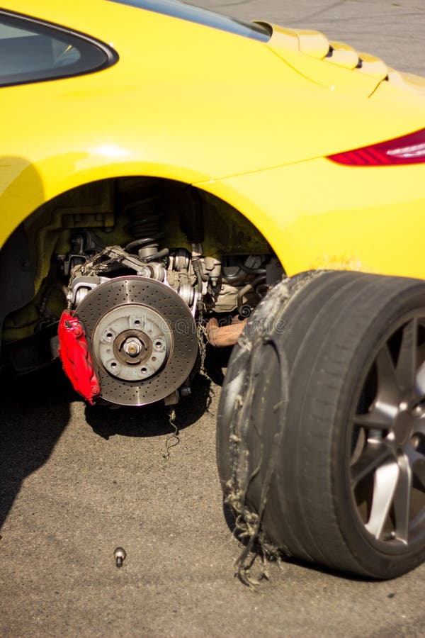 Accident car wheels. stock photo. Image of sport, insurance - 60445748