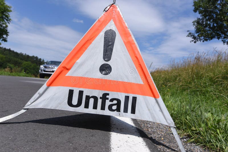 Accident or Crash Warning Sign Stock Photo - Image of risk, danger ...