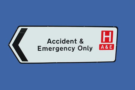Accident and Emergency Sign Stock Photo - Image of notice, medical: 2205652