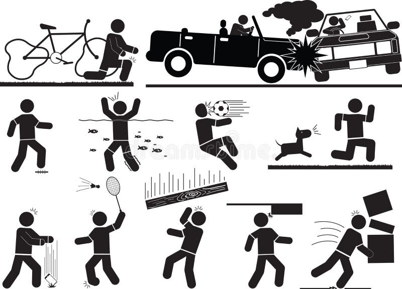 Accident stock vector. Illustration of carelessness, white - 48297140