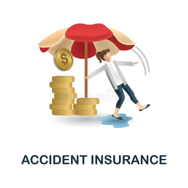 Accident Insurance Icon. 3d Illustration from Insurance Collection ...