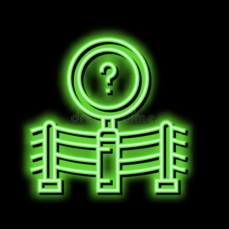 Accident Investigation Neon Glow Icon Illustration Stock Vector ...