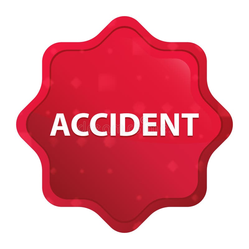 Accident Misty Rose Red Starburst Sticker Button Stock Illustration ...